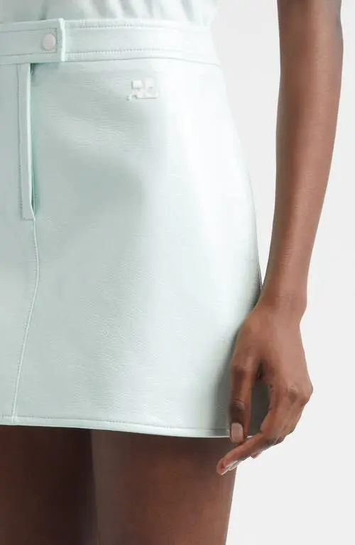 COURREGES Re-edition Vinyl Miniskirt - Light Mint
