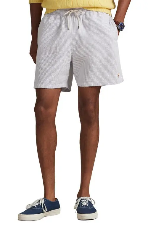 Polo Ralph Lauren Traveler Seersucker Swim Trunks - Sky Lavender Seersucker