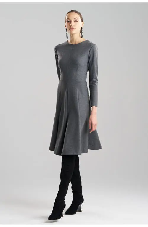 Natori Double Jersey Fluted Hem Midi Dress