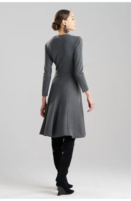 Natori Double Jersey Fluted Hem Midi Dress