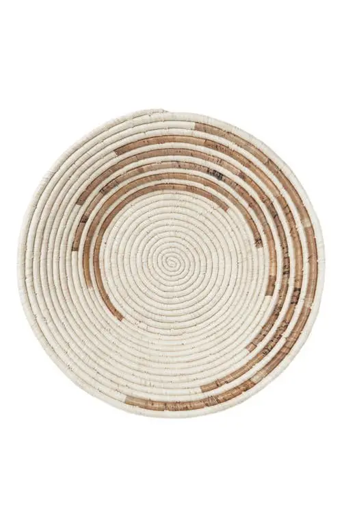 MAADILI COLLECTIVE Large Breaking Waves Basketbanana Fiber - Brown & Natural Fiber