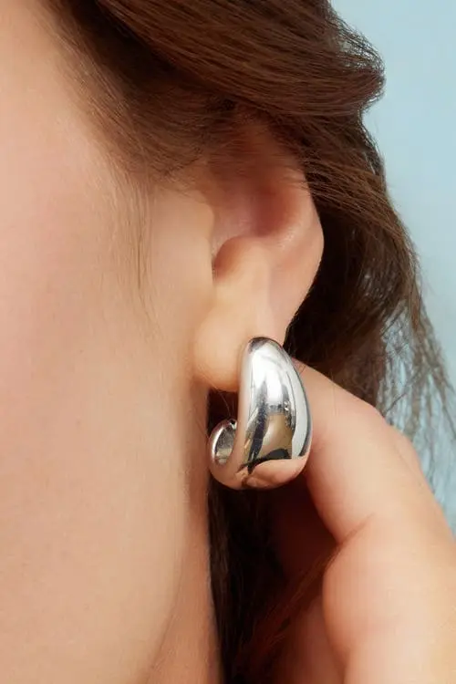 ORADINA Sterling Contour Drop Earrings