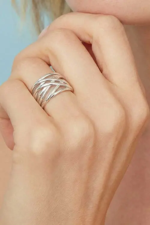 ORADINA Sterling Lattice Ring