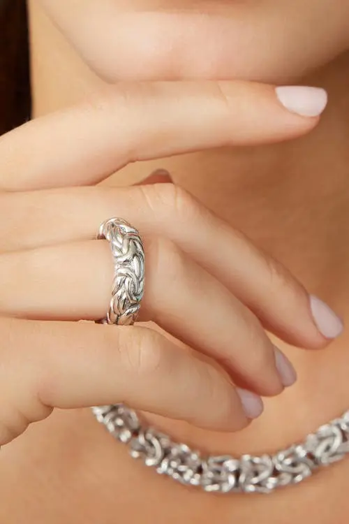 ORADINA Sterling Byzantine Artisan Ring
