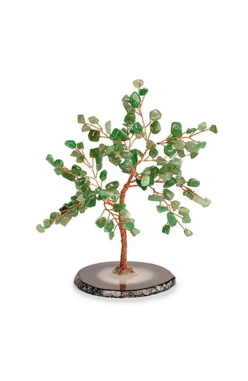 KARMA AND LUCK Jade Feng Shui Crystal Tree Of Life Successful Life - Copper/brown/green