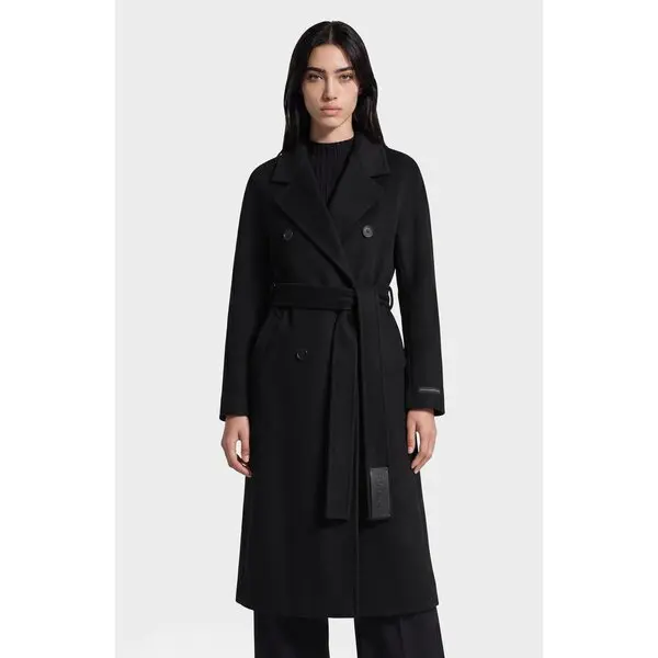 Rudsak Belted Double-breasted Coat - Black