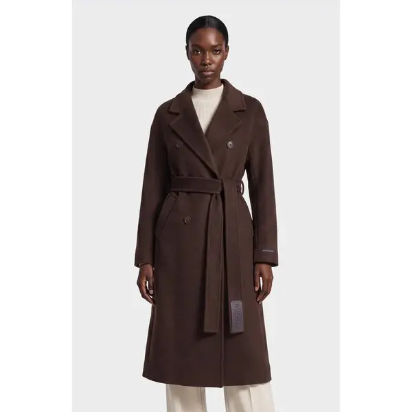 Rudsak Belted Double-breasted Coat - Espresso