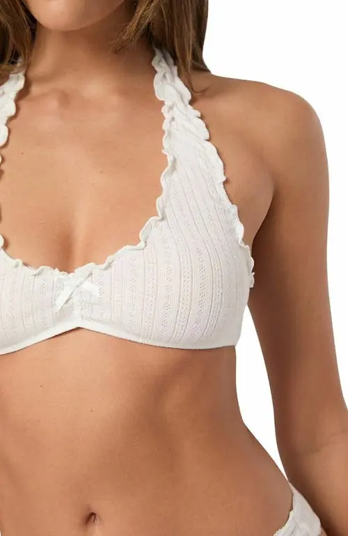 WeWoreWhat Ruffle Halter Bra