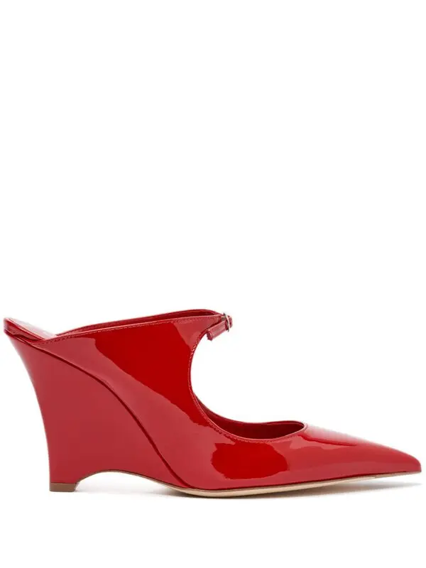 SCAROSSO 95mm Marta Ii Mules - Red