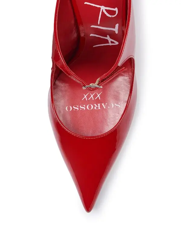 SCAROSSO 95mm Marta Ii Mules - Red