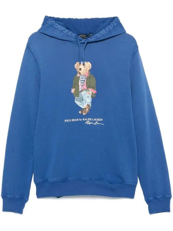 Polo Ralph Lauren Polo Bear-print Hoodie - Blue