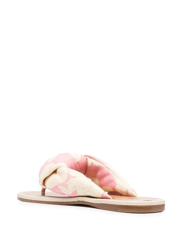 Miu Miu Floral-print Slip-on Sandals