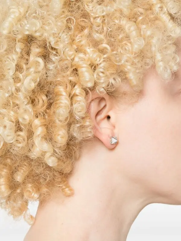 Eddie Borgo Pavé Pyramid Earrings - Silver