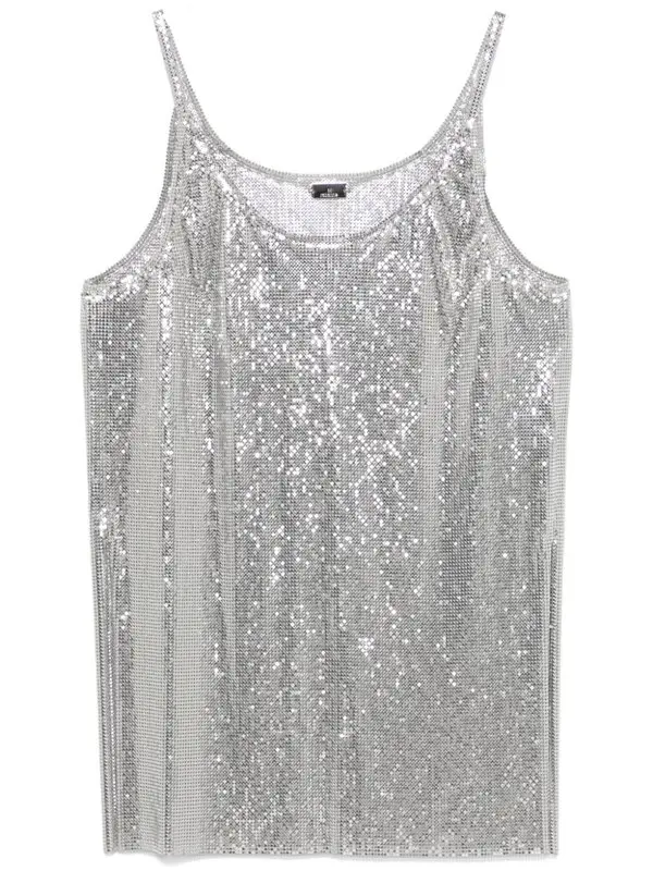 Rabanne Mesh Tank Top - Silver