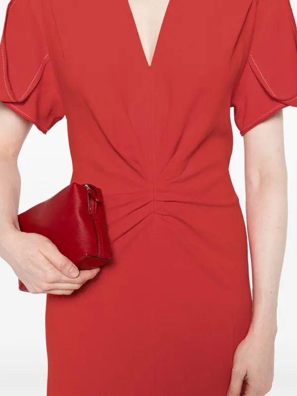 Victoria Beckham Cady Maxi Dress - Tomato