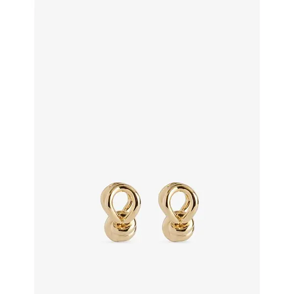 Bottega Veneta Knot Hoop Earrings - Yellow Gold