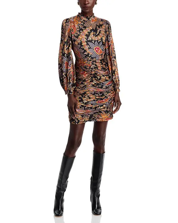 Kobi Halperin Elizabeth Long Sleeve Mini Dress - Black Multi