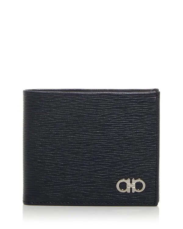 FERRAGAMO Revival Leather Bifold Wallet - Deep Ocean