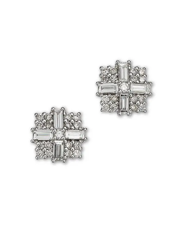 Bloomingdale'S Diamond Stud Earrings 0.65 Tcw - White
