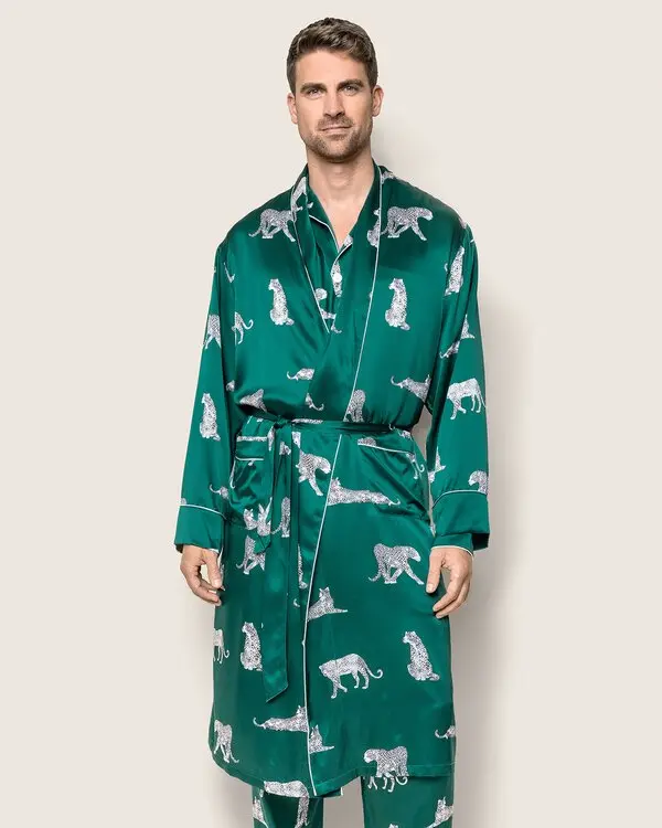 PETITE PLUME Mulberry Silk Panthere De Nuit Robe - Green