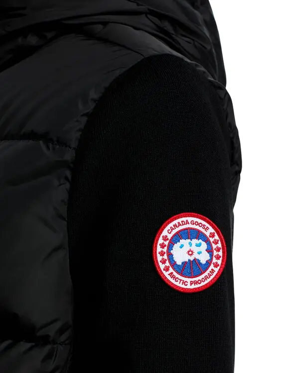 Canada Goose Hybridge Quilted Knit Hoody Jacket - Black