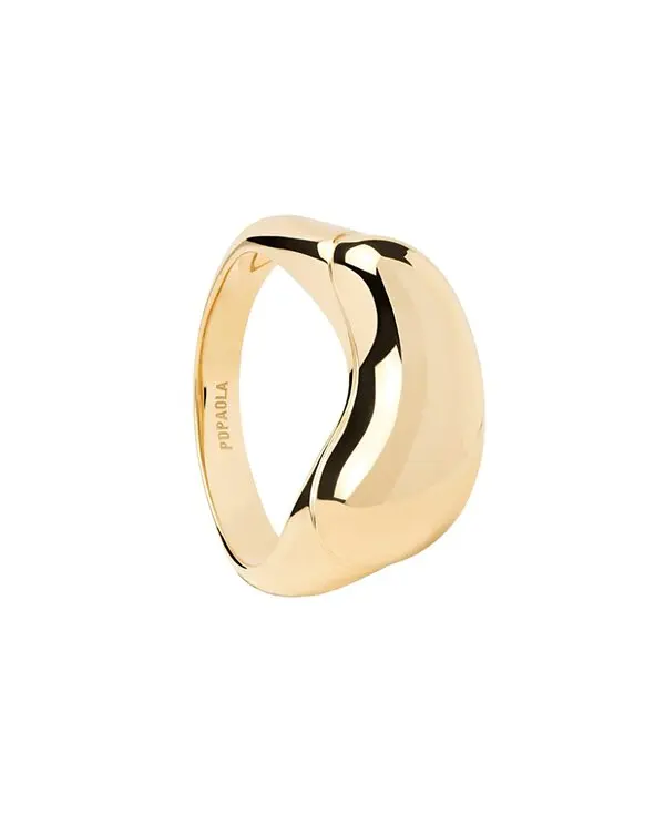 PDPAOLA Aqua Signet Ring - Gold