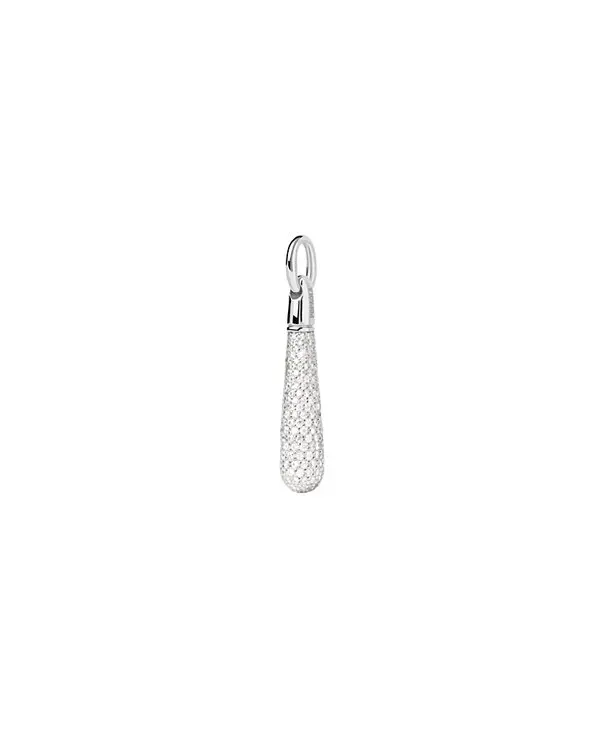 PDPAOLA Pavé Large Drop Pendant - Silver