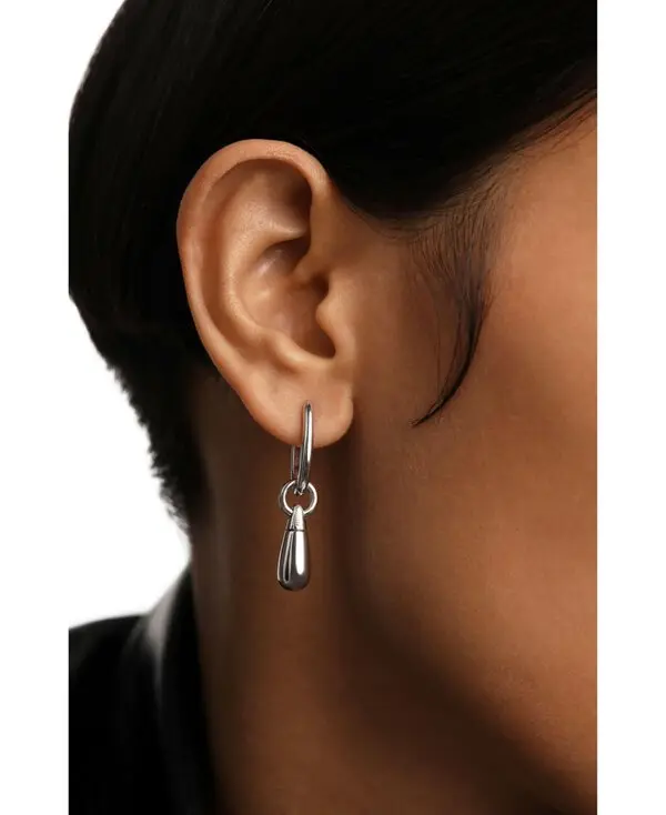 PDPAOLA Jupiter Single Hoop Earring - Silver