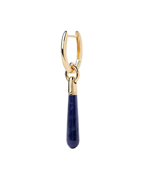 PDPAOLA Sodalite Jupiter Single Hoop Earring - Blue/gold