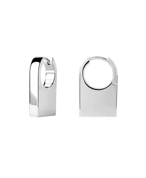 PDPAOLA Chicago Hoop Earrings - Silver