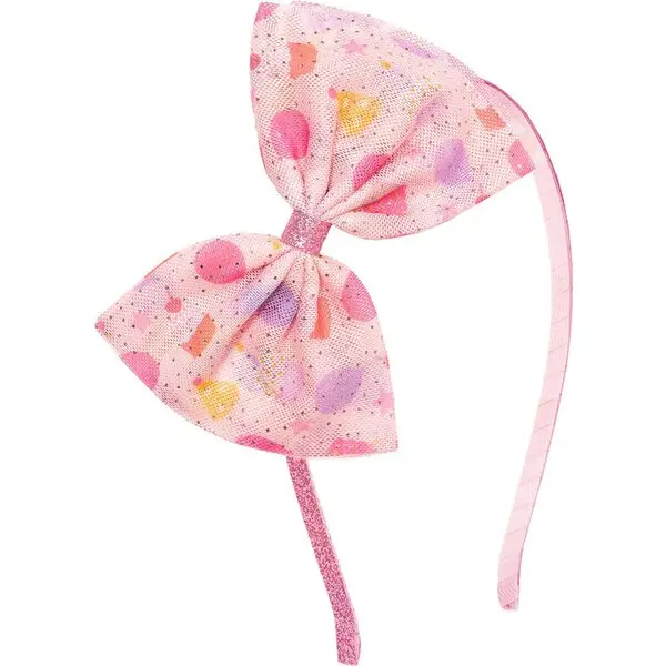 SWEET WINK Birthday Party Tulle Bow Headband - Multicolor