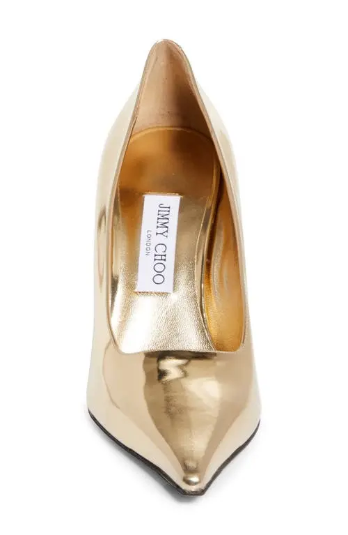 JIMMY CHOO Ixia Metallic Pointed Toe Pump