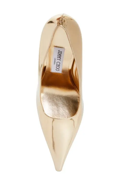 JIMMY CHOO Ixia Metallic Pointed Toe Pump