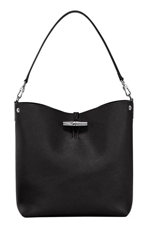 Longchamp Le Roseau Leather Hobo Bag