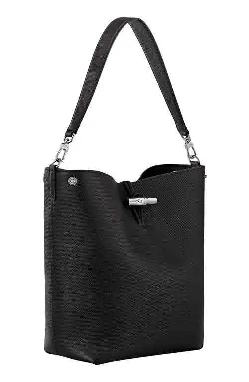 Longchamp Le Roseau Leather Hobo Bag
