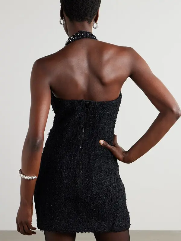 Balmain Crystal-embellished Bouclé Mini Dress
