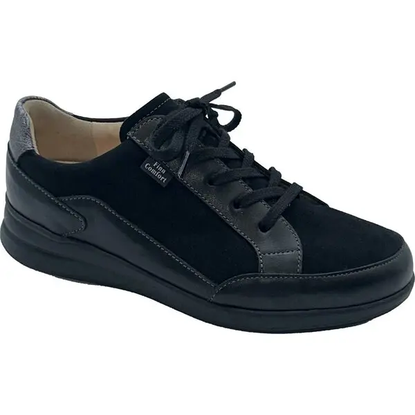 Finn Comfort Prato Sneaker - Black / Platinum