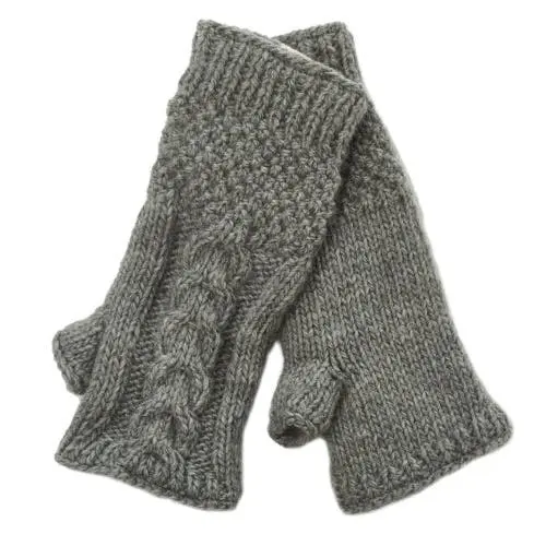NIRVANNA DESIGNS Cable Handwarmers - Ash