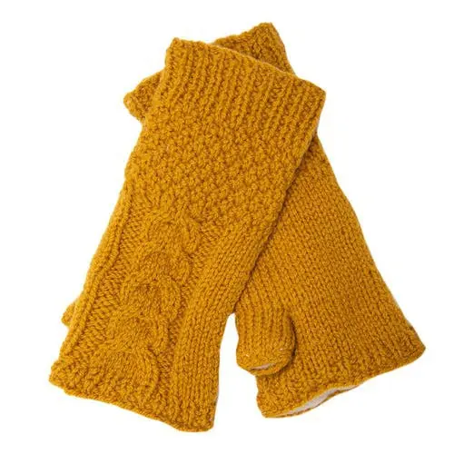 NIRVANNA DESIGNS Cable Handwarmers - Honey