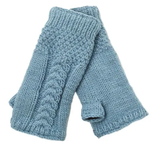 NIRVANNA DESIGNS Cable Handwarmers - Sky