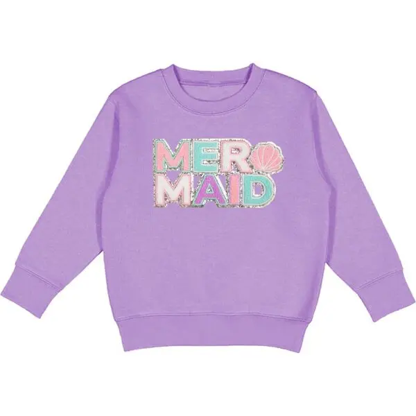SWEET WINK Mermaid Patch Crewneck Sweatshirt