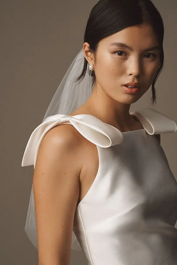Bhldn Tulle Shoulder Bridal Veil