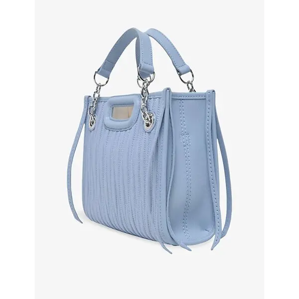 Maje Mini Leather Shoulder Bag - Blue Sky