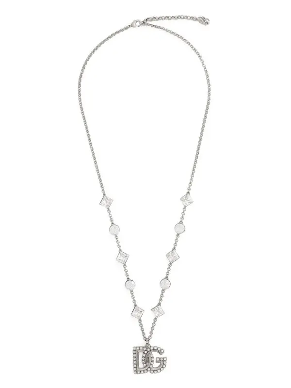 Dolce & Gabbana Logo-pendant Necklace - Silver