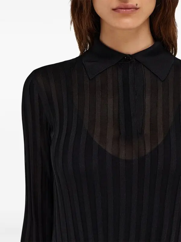Ferragamo Semi-Sheer Skater Dress In Black - 50% Off | Editorialist
