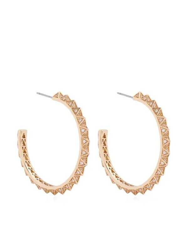 Eddie Borgo Pavé Pyramid Earrings - Gold