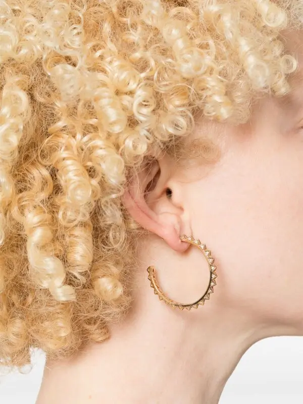Eddie Borgo Pavé Pyramid Earrings - Gold