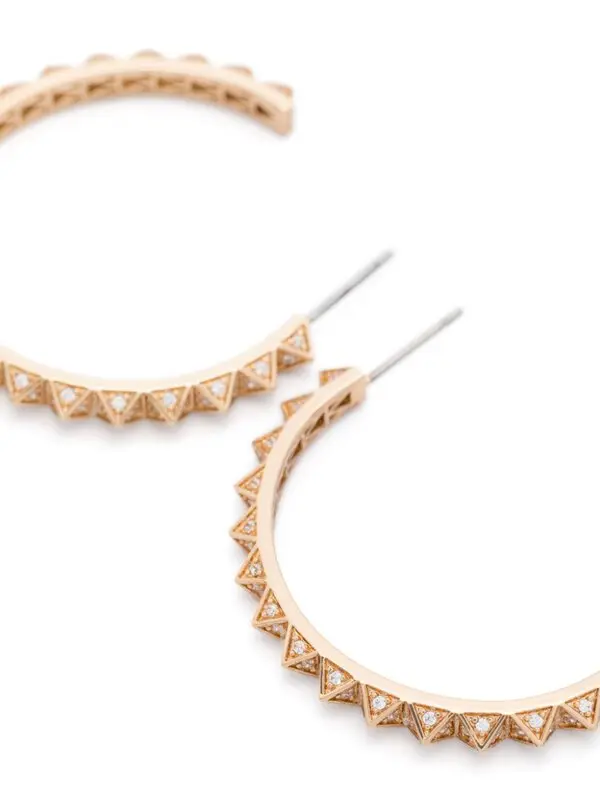 Eddie Borgo Pavé Pyramid Earrings - Gold