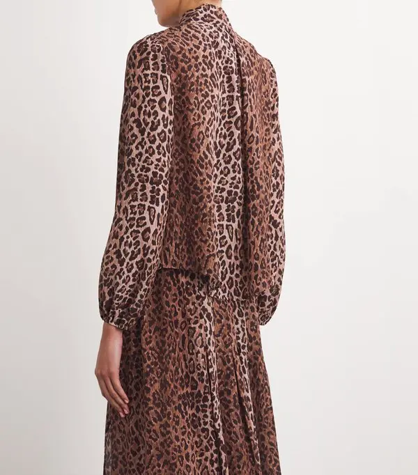 Rixo Silk Moss Pussybow Blouse