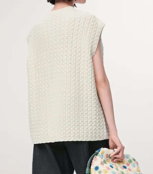 Loewe Wool Cable-knit Anagram Sweater Vest